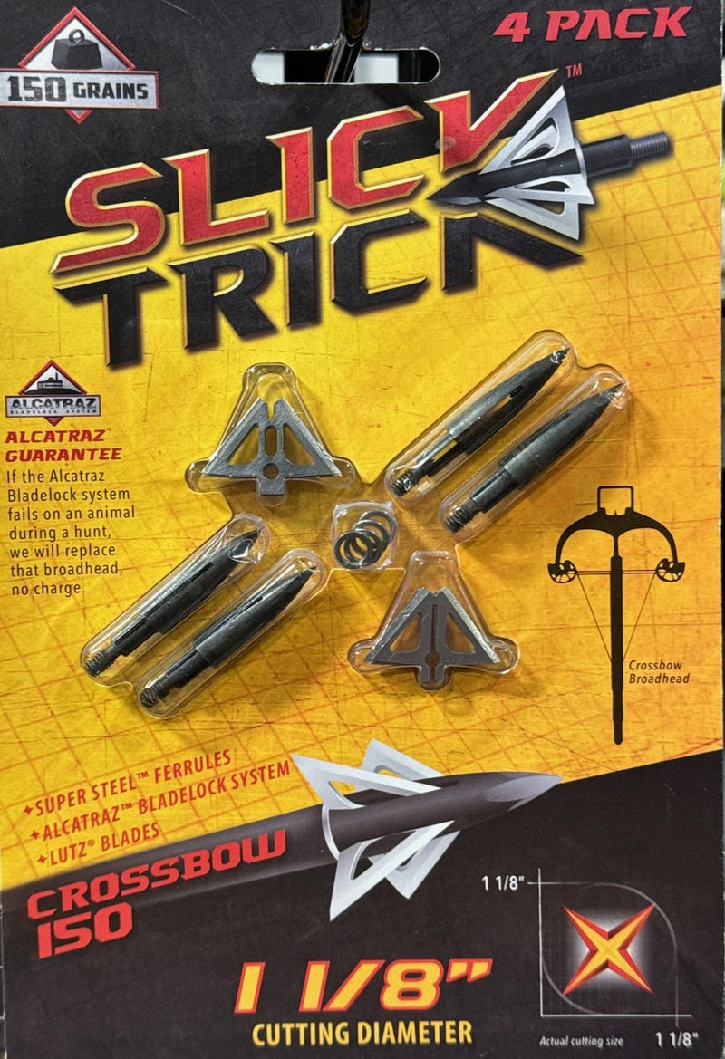 SLICK TRICK CROSSBOW 4 BLADE 150GR (4 PACK) – Wind River Outdoor