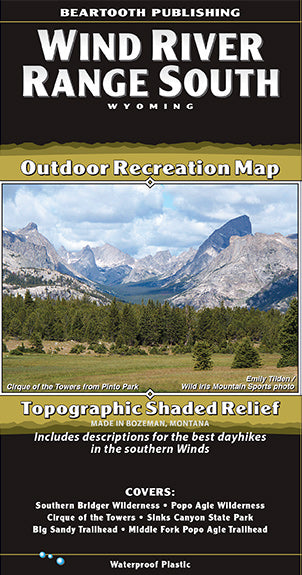 BEARTOOTH PUBLISHING WIND RIVER RANGE SOUTH MAP – Wind River Outdoor